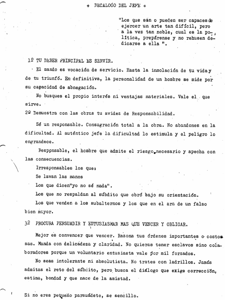 Decalogo Del Jefe | PDF