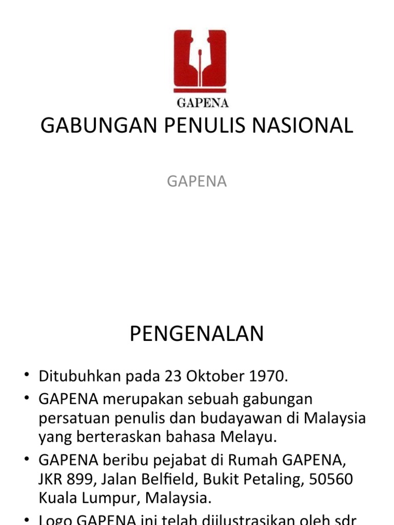 Gabungan Penulis Nasional (Gapena) | PDF