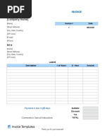 Electronic Repair Invoice Template | PDF