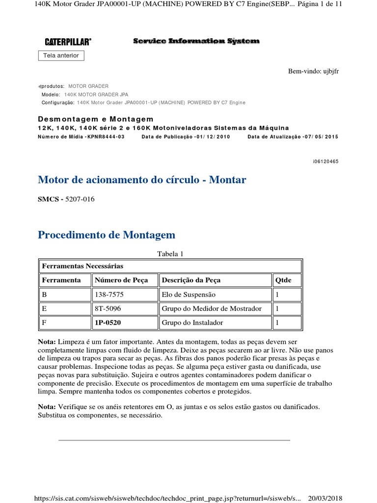 140K Motor Grader Circle Drive Assembly | PDF