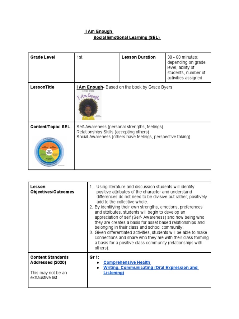 I Am Enough | PDF | Teachers | Conversation