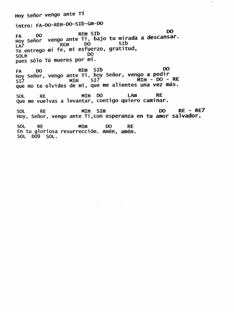 Hoy Señor Vengo Ante Ti | PDF