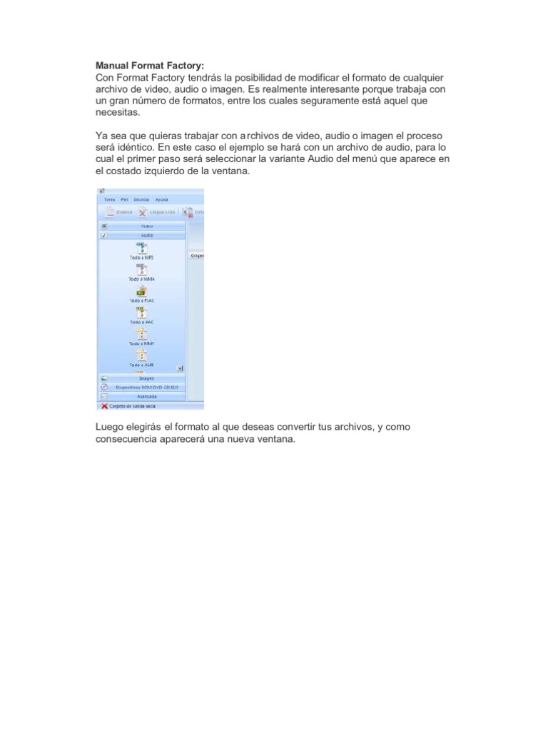 Manual Format Factory | PDF