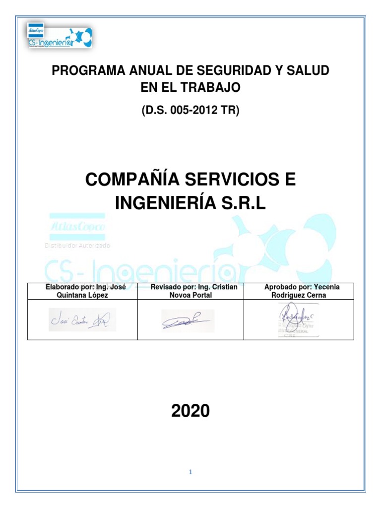 Programa Anual de SST | PDF | Seguridad y salud ocupacional | Ciencias de la Salud