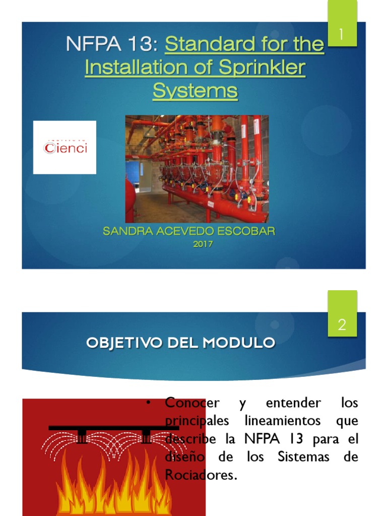 Mod 3 Nfpa 13 | PDF | Sistema de rociadores contra incendios | Tubería ...