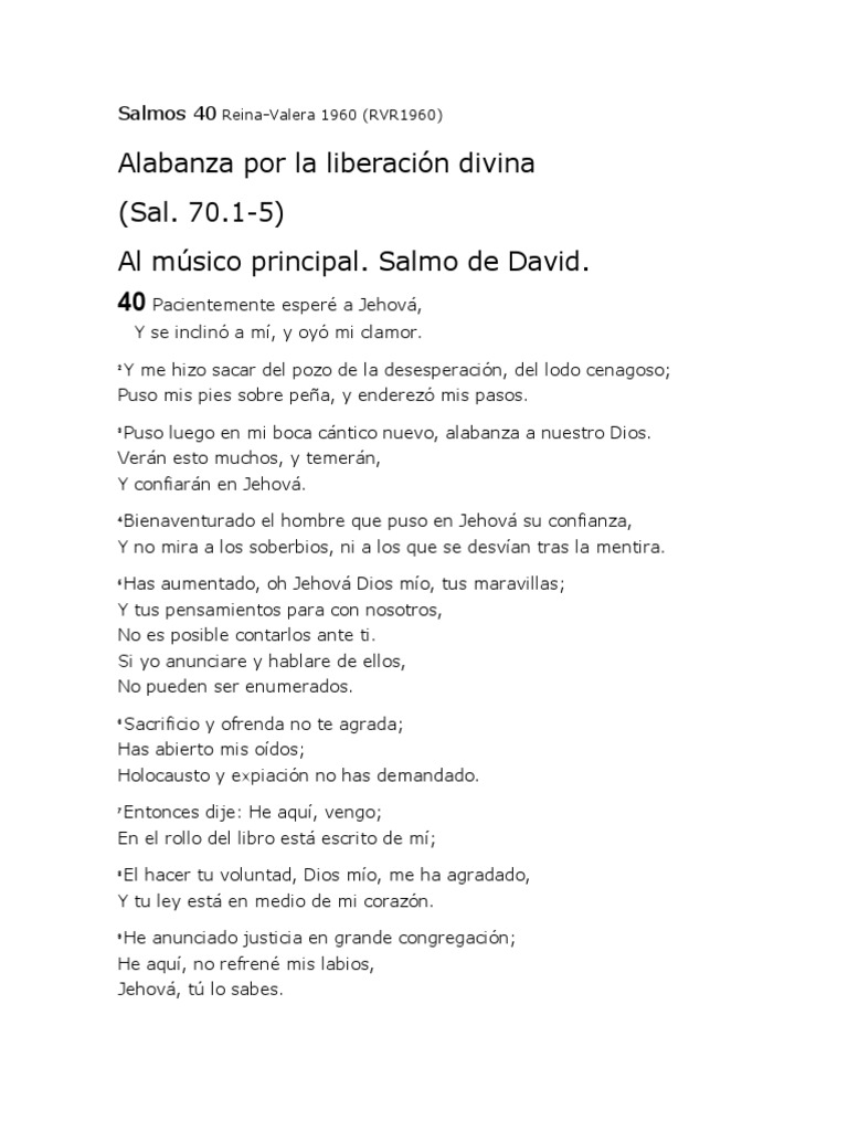 Salmos 40 | PDF