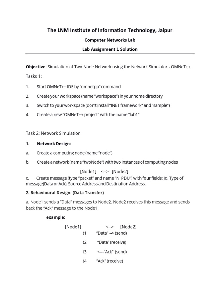 The LNM Institute of Information Technology, Jaipur: Computer Networks ...