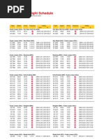 PDO Weekly Flight Schedule | PDF