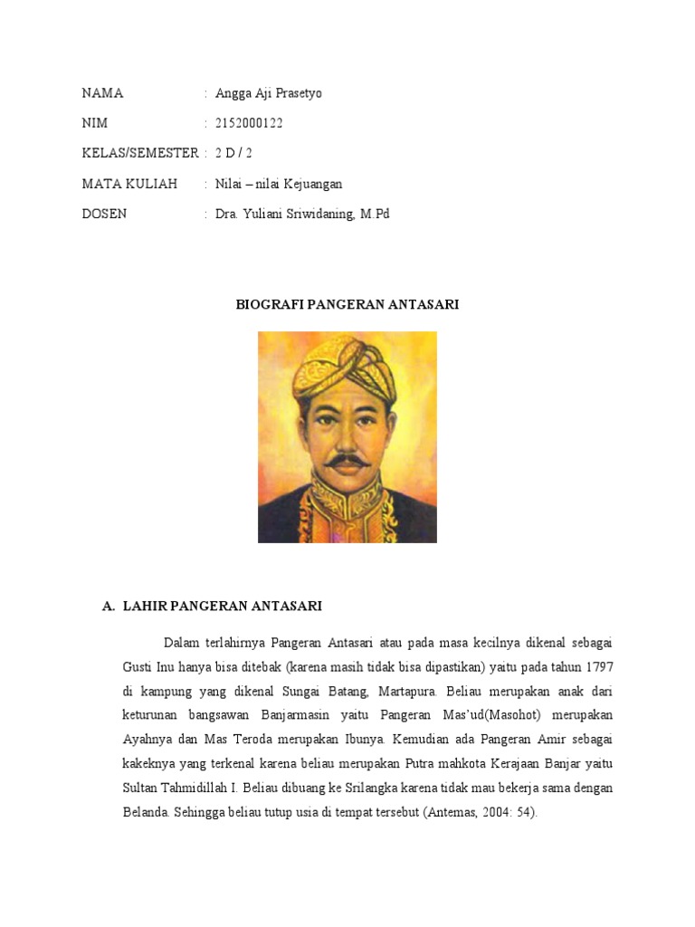 BIOGRAFI P ANTASARI Real | PDF | Sejarah