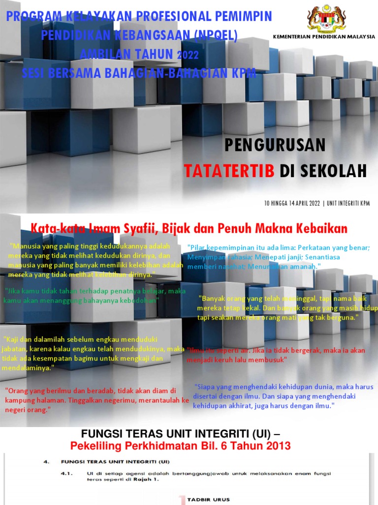 Pengurusan Tatatertib Unit Integriti | PDF