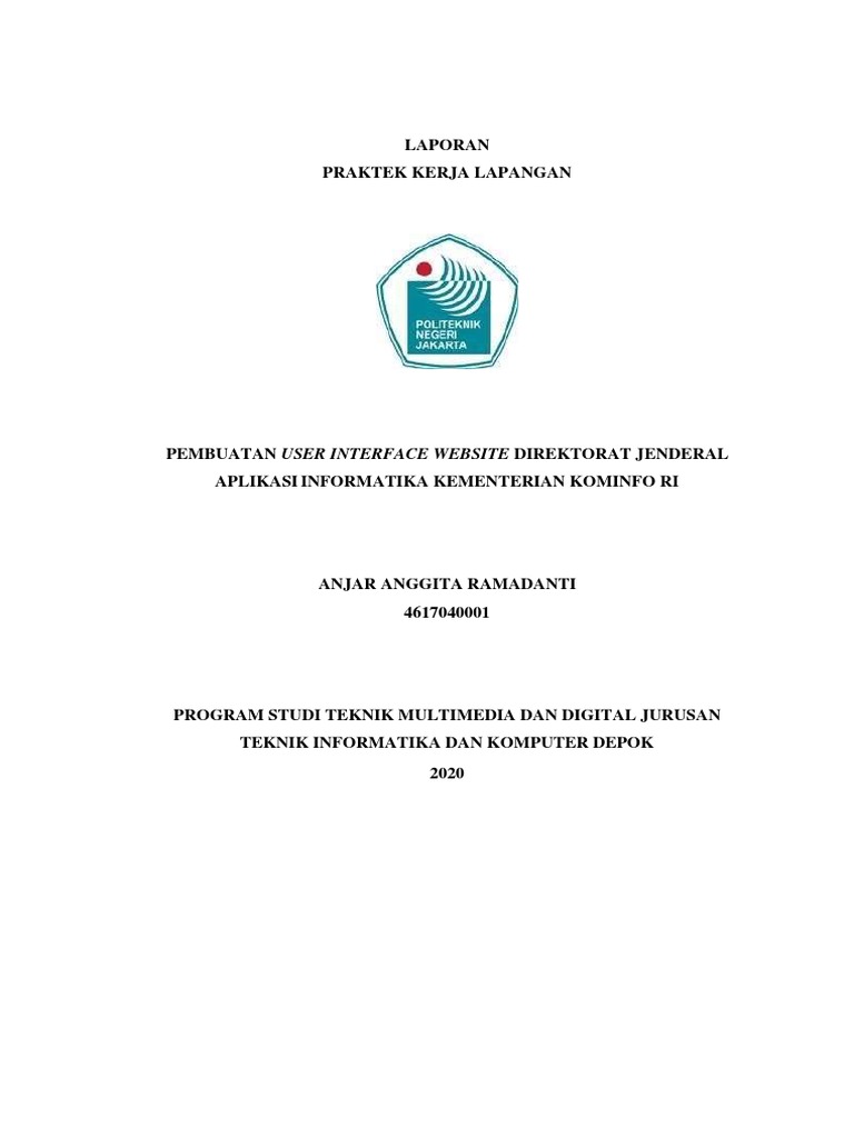 Laporan PKL - Anjar Anggita R - Fixed | PDF