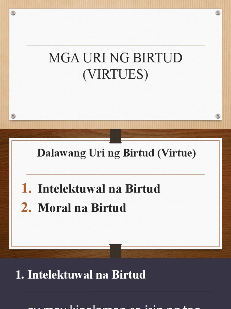 3rd Q Mga Uri NG Birtud | PDF