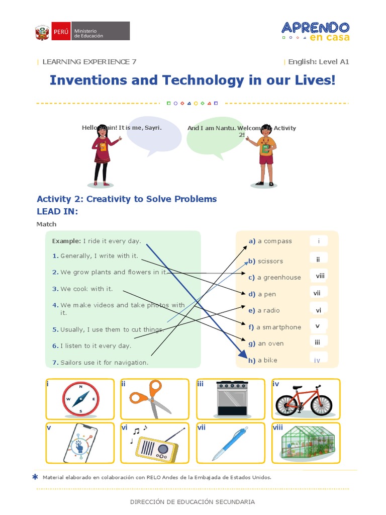 Inventions and Technology in Our Lives!: Activity 2: Creativity To ...