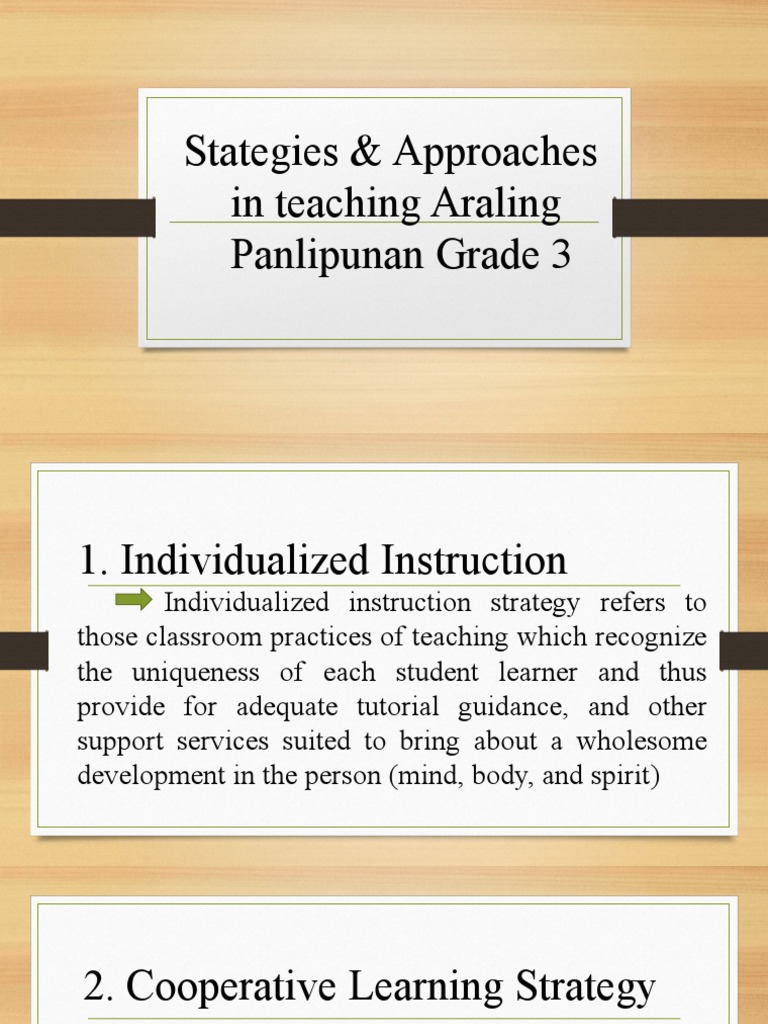 Strategies and Approaches in Teaching AP Grade 3 | PDF