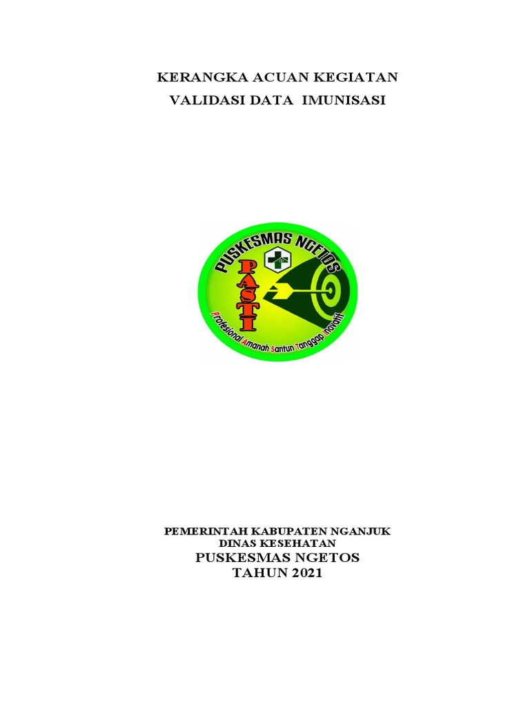 KAK Validasi Data Imunisasi 2021 | PDF