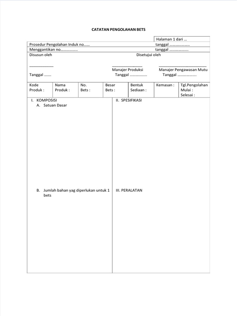 Dokumen - Tips - Catatan Pengolahan Bets | PDF