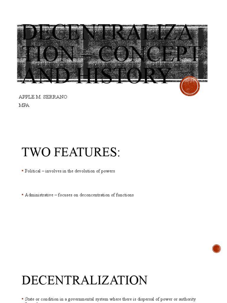 Understanding Decentralization | PDF | Devolution | Government