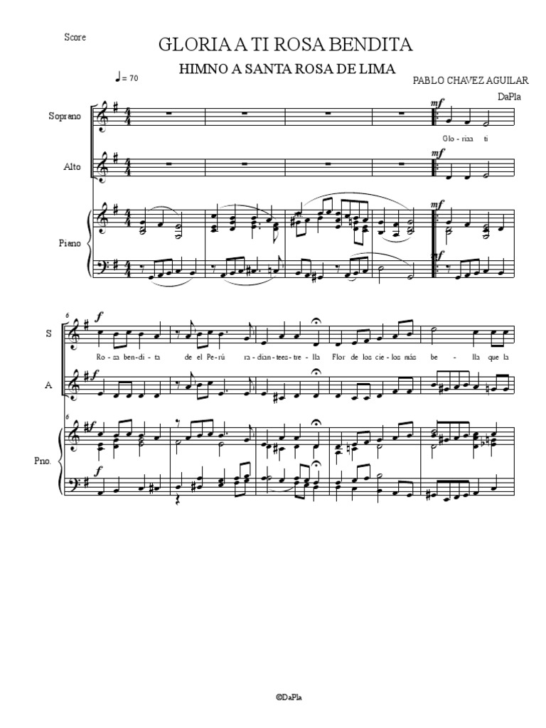 Himno Santa Rosa G | PDF