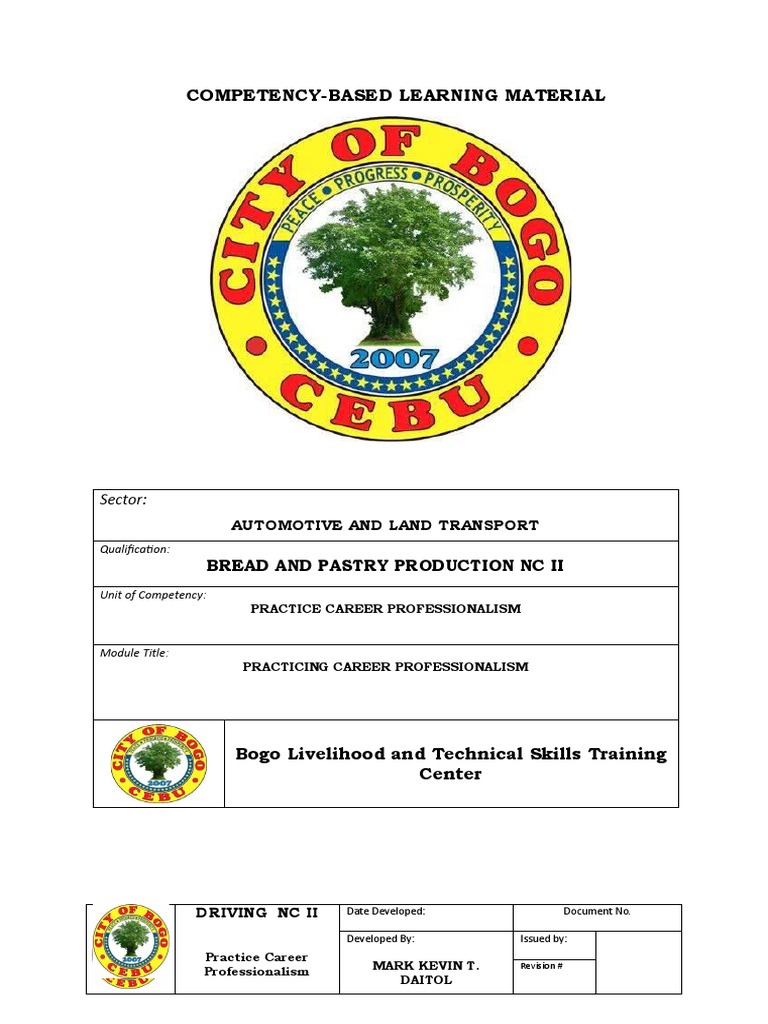 CBLM - Practicing Career Professionalism | PDF | Goal | Hygiene