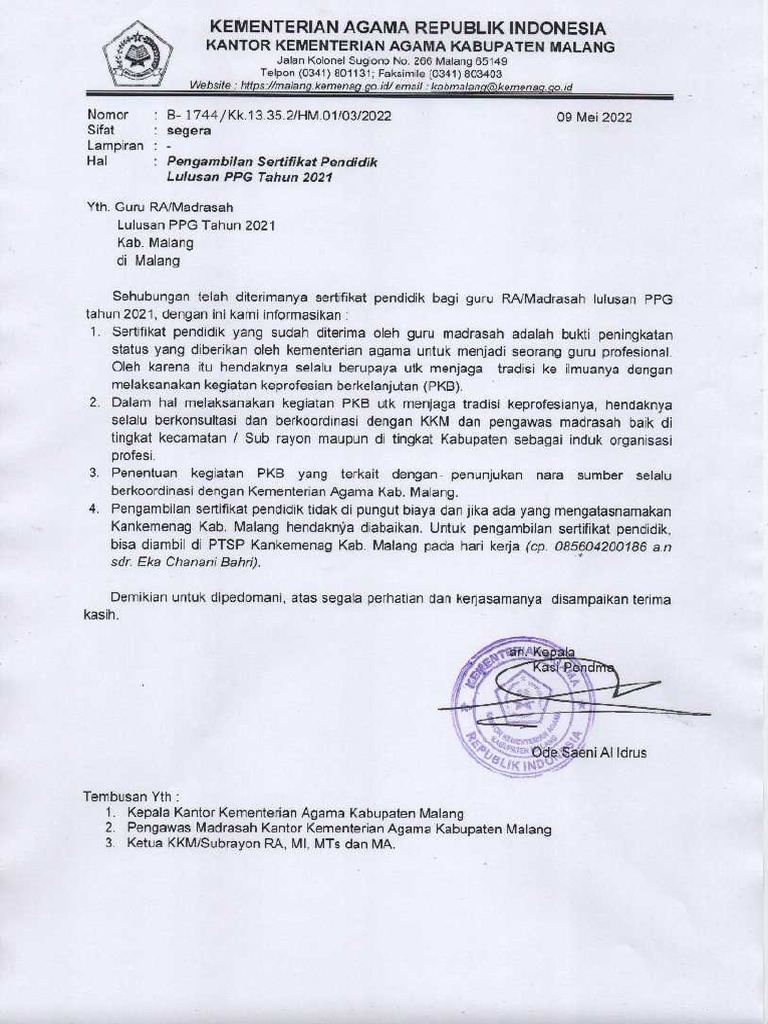 Se Pengambilan Serdik PPG 2021 | PDF
