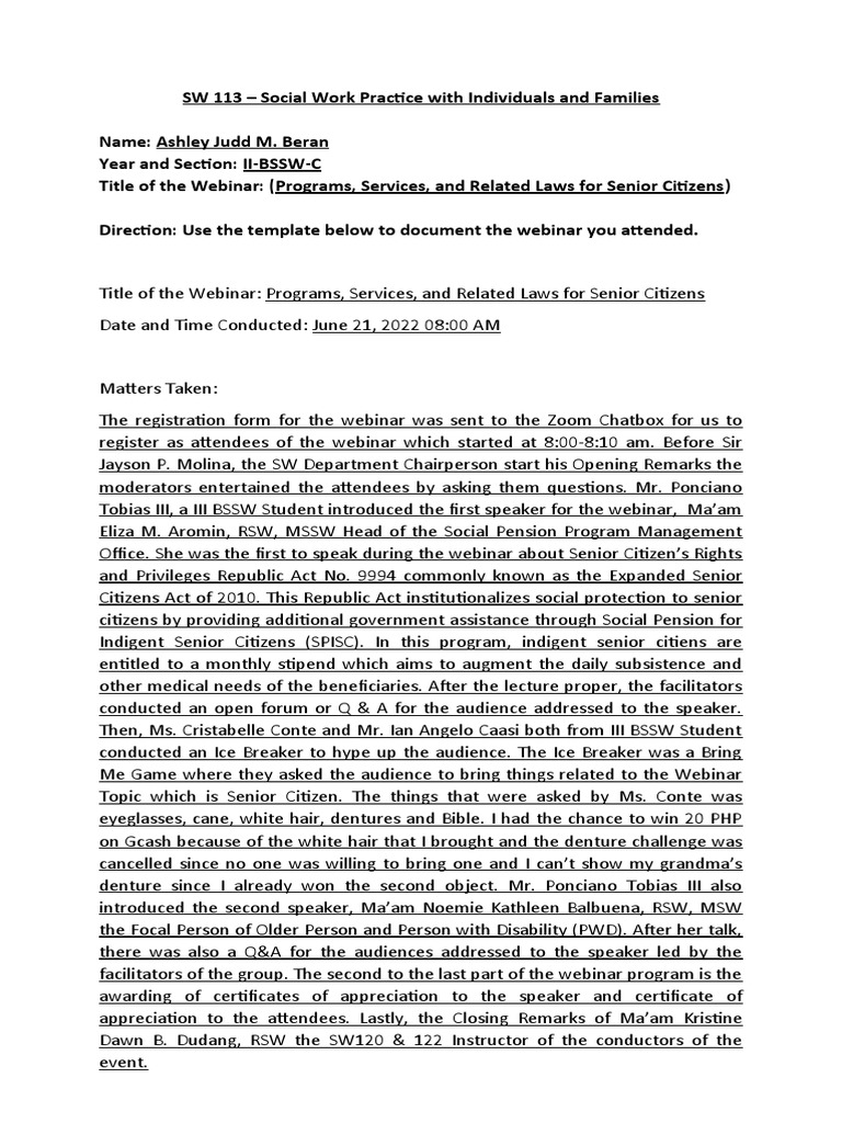 Webinar Documentation Pdf