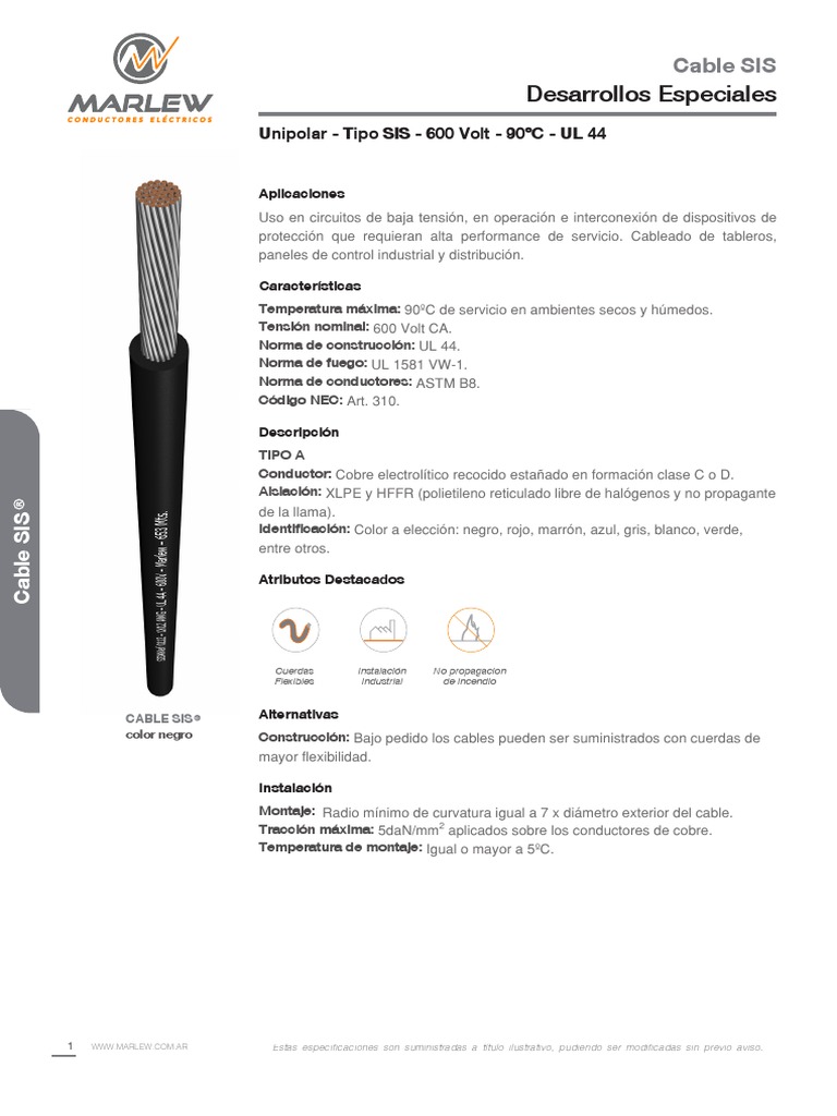 57 Cable Sis Es | Descargar gratis PDF | Electromagnetismo | Cantidades ...