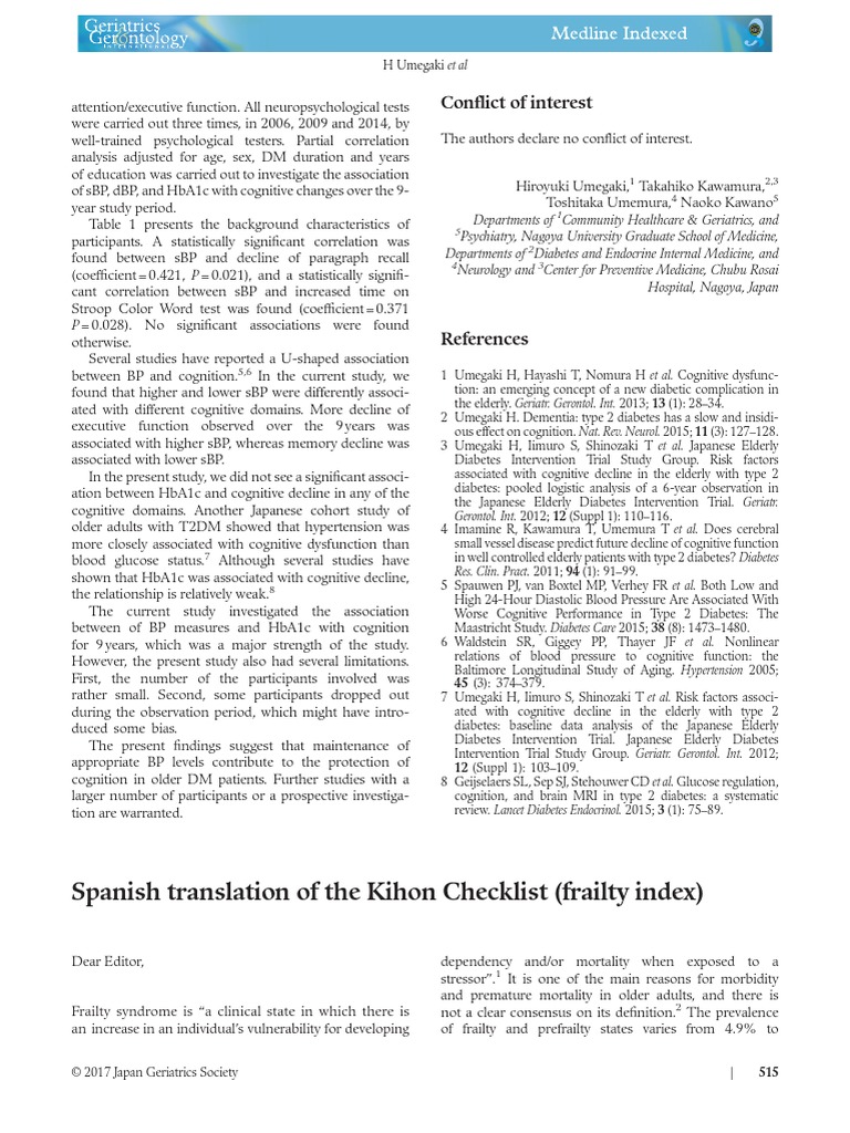 2017 Geriatrics&Gerontology International Spanish Traslation of The ...