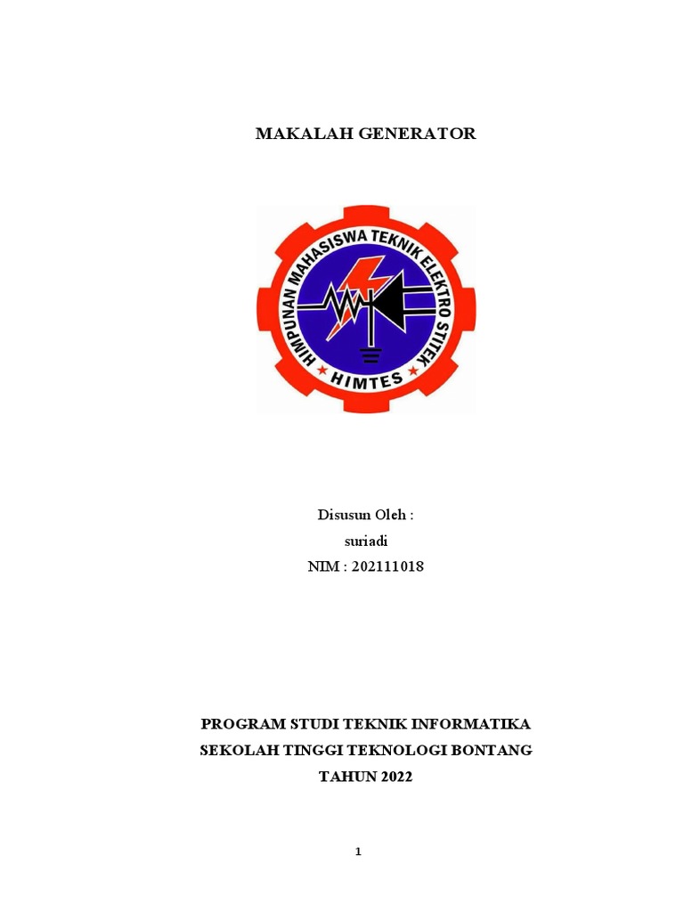 Makalah Generator | PDF