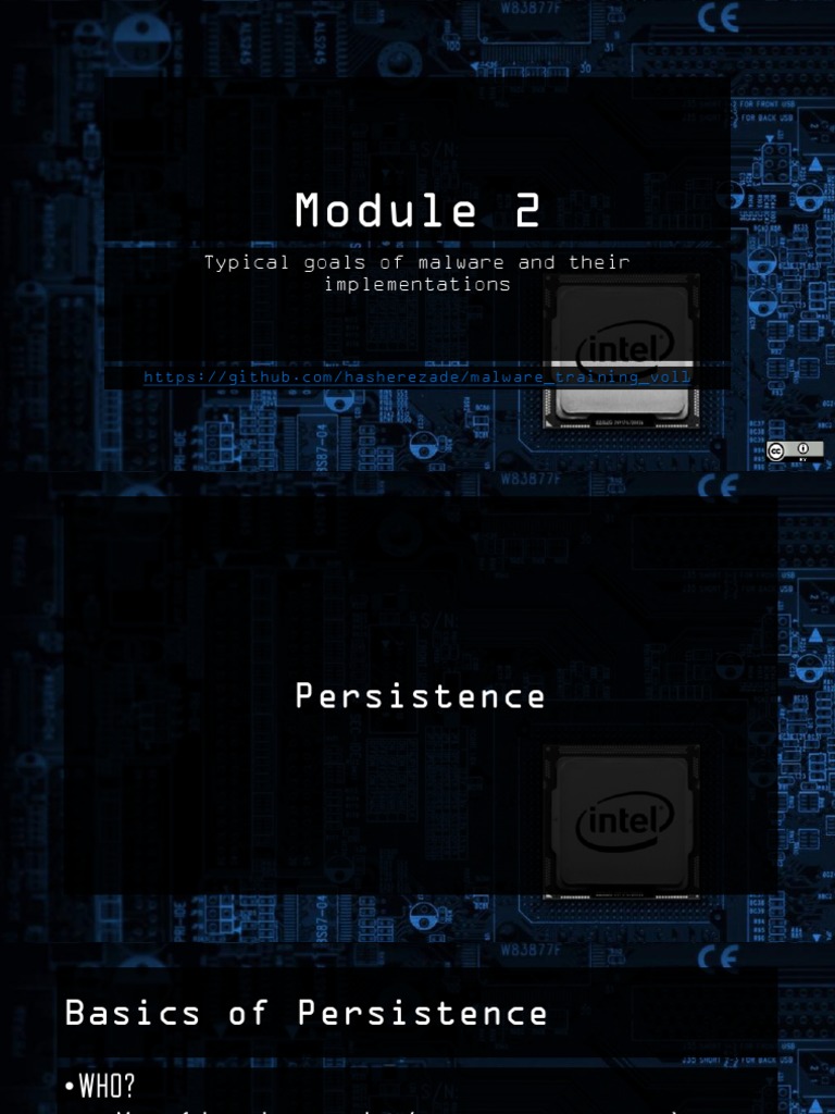 Malware Goals and Persistence Techniques | PDF | Windows Registry | Malware