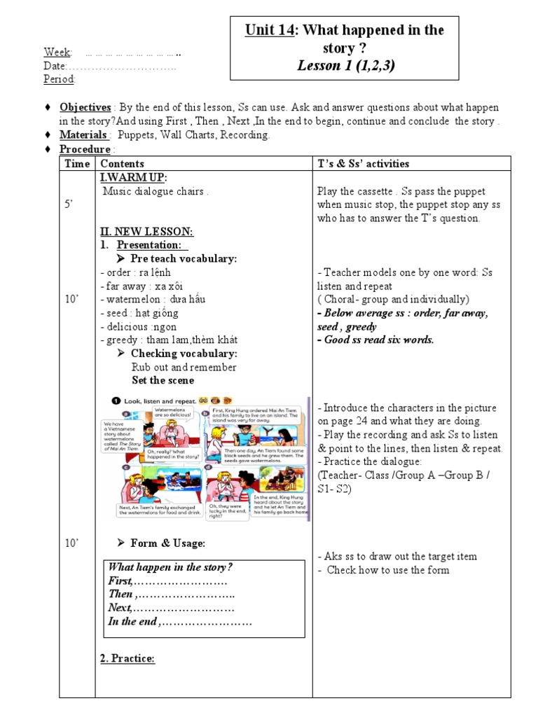 Unit 14: Lesson 1 (1,2,3) | PDF | Vocabulary | Linguistics