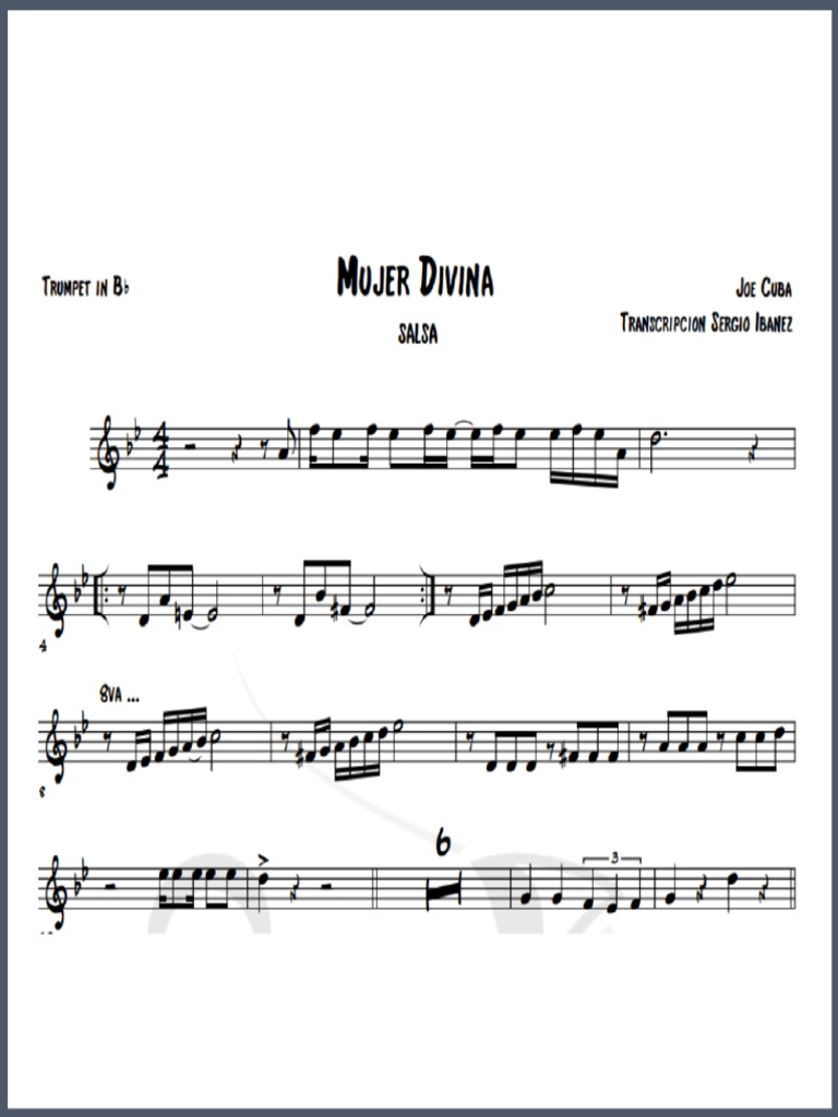 Mujer Divina Partitura Trompeta Pdf