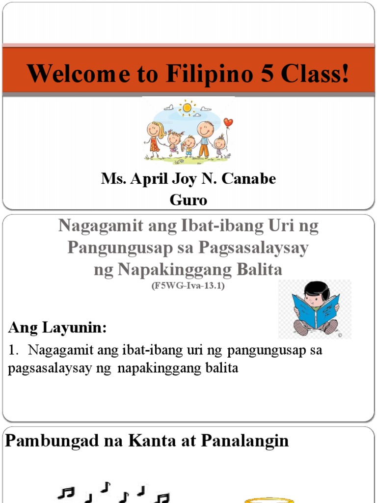 Filipino 5 Lesson 20 | PDF