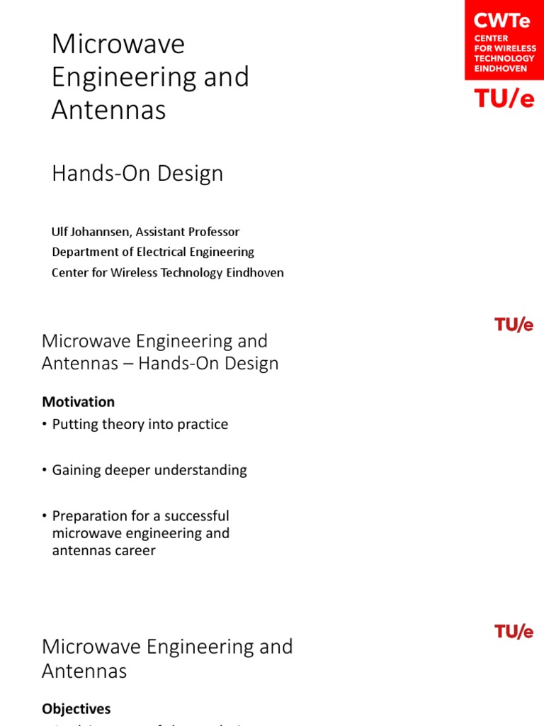 Microwave Engineering and Antennas: Hands-On Design | PDF