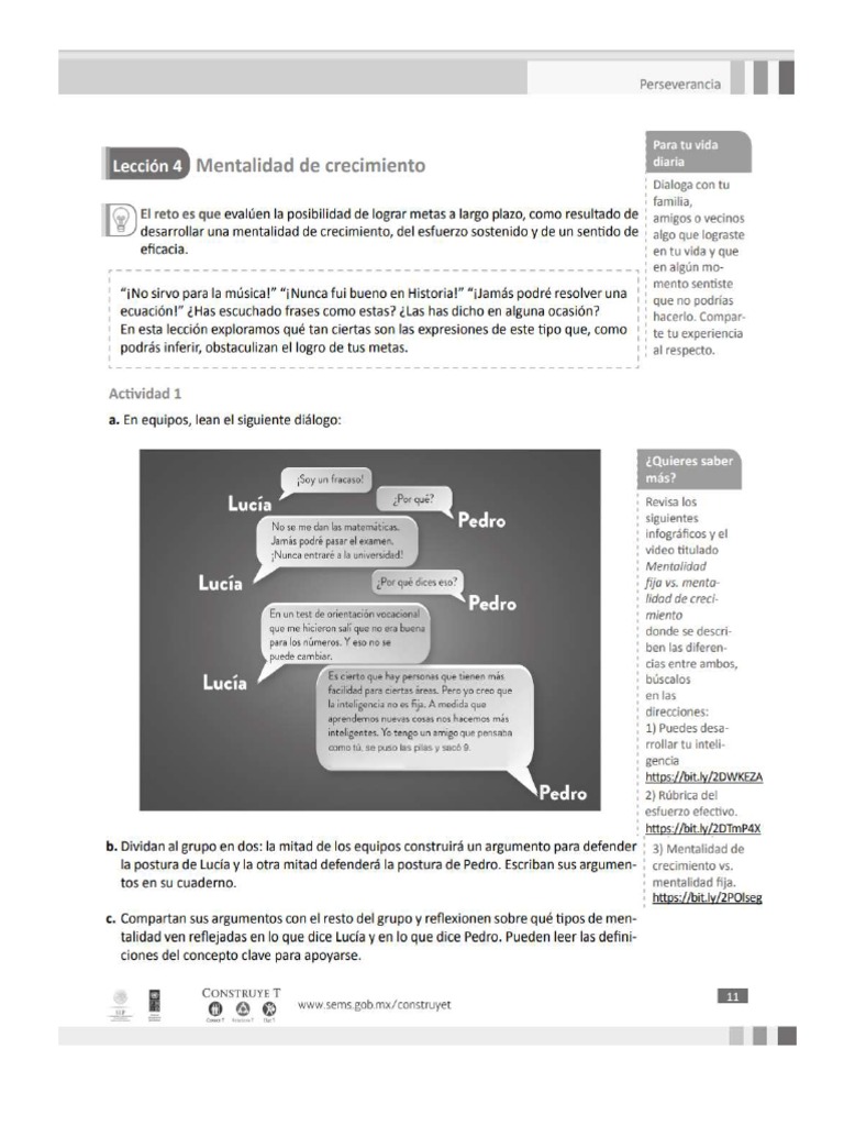 Lección 4 Construyete Perseverancia | PDF