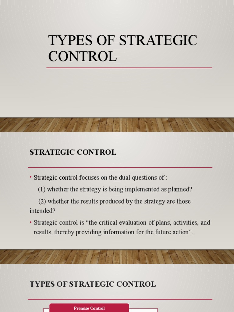 Types of Strategic Control | PDF