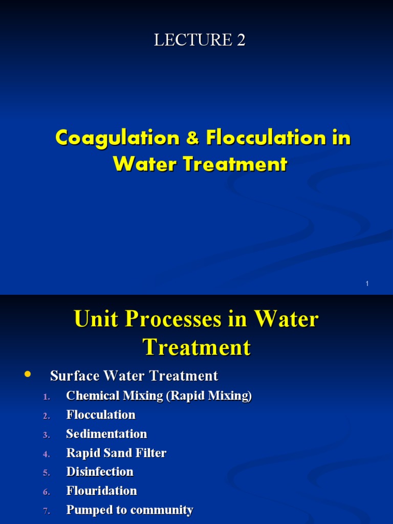 Coagulation & Flocculation in Water Treatment | PDF | Water ...