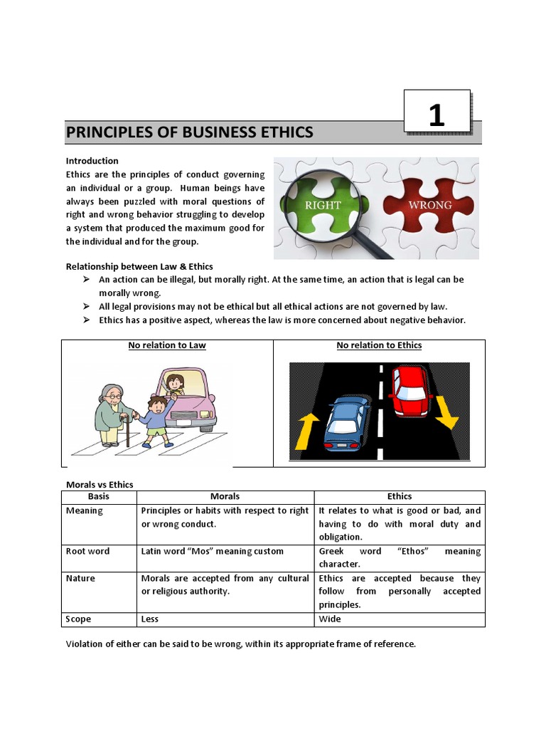 1.principles of Business Ethics | PDF | Business Ethics | Value (Ethics)