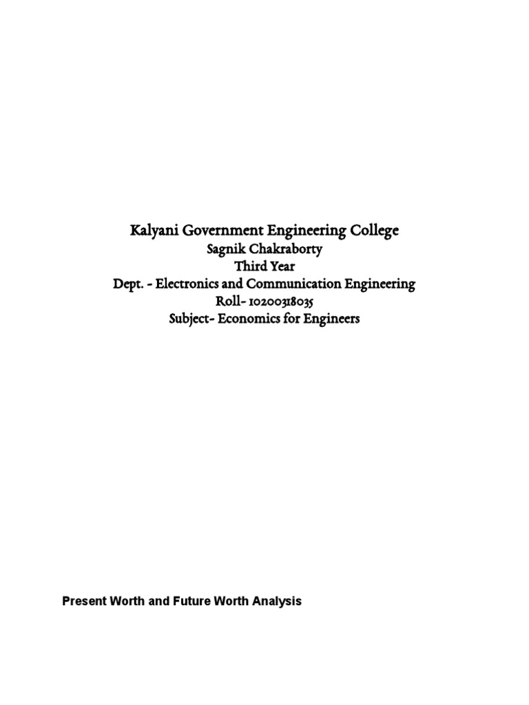 Economics Assignment. | Download Free PDF | Net Present Value ...