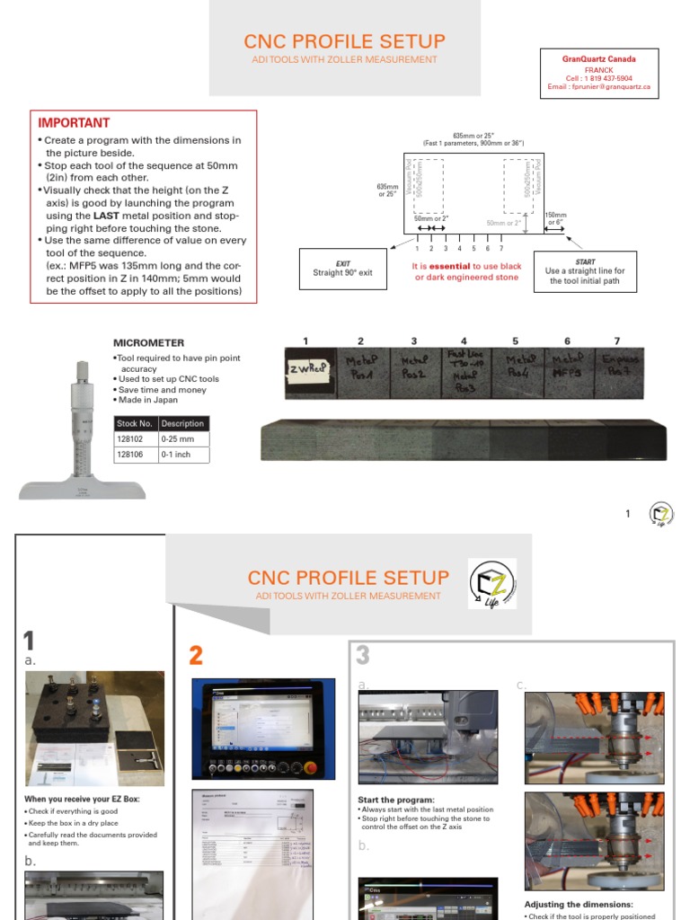 CNC Profile Setup: Important | PDF | Numerical Control