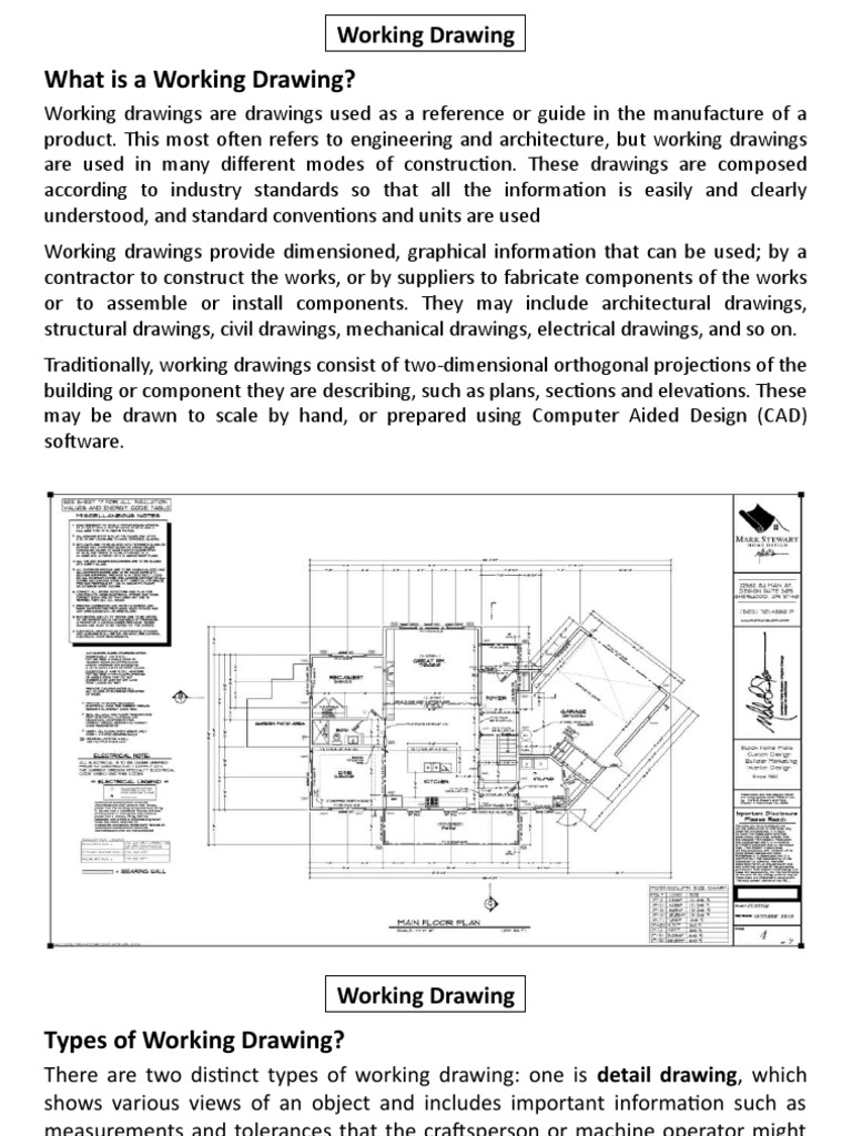 What Is A Working Drawing? | PDF | Framing (Construction) | Computer ...