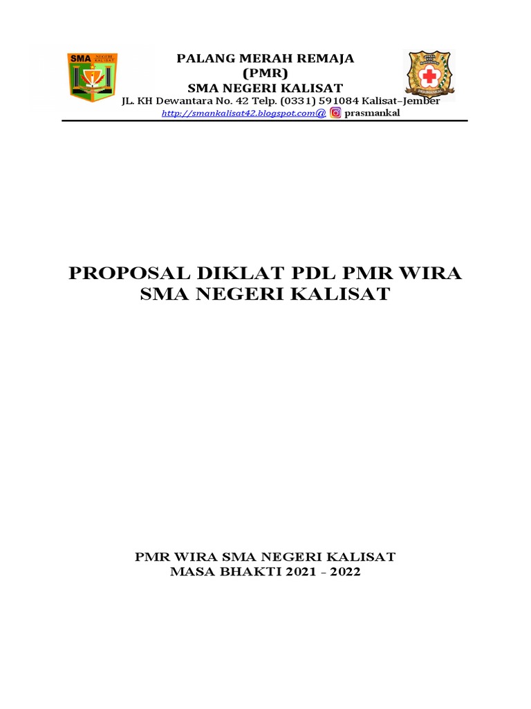 Proposal Diklat PDL PMR Wira 2022 | PDF