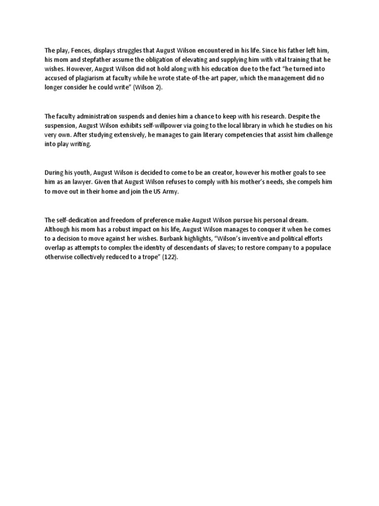 The Play, Fences | PDF