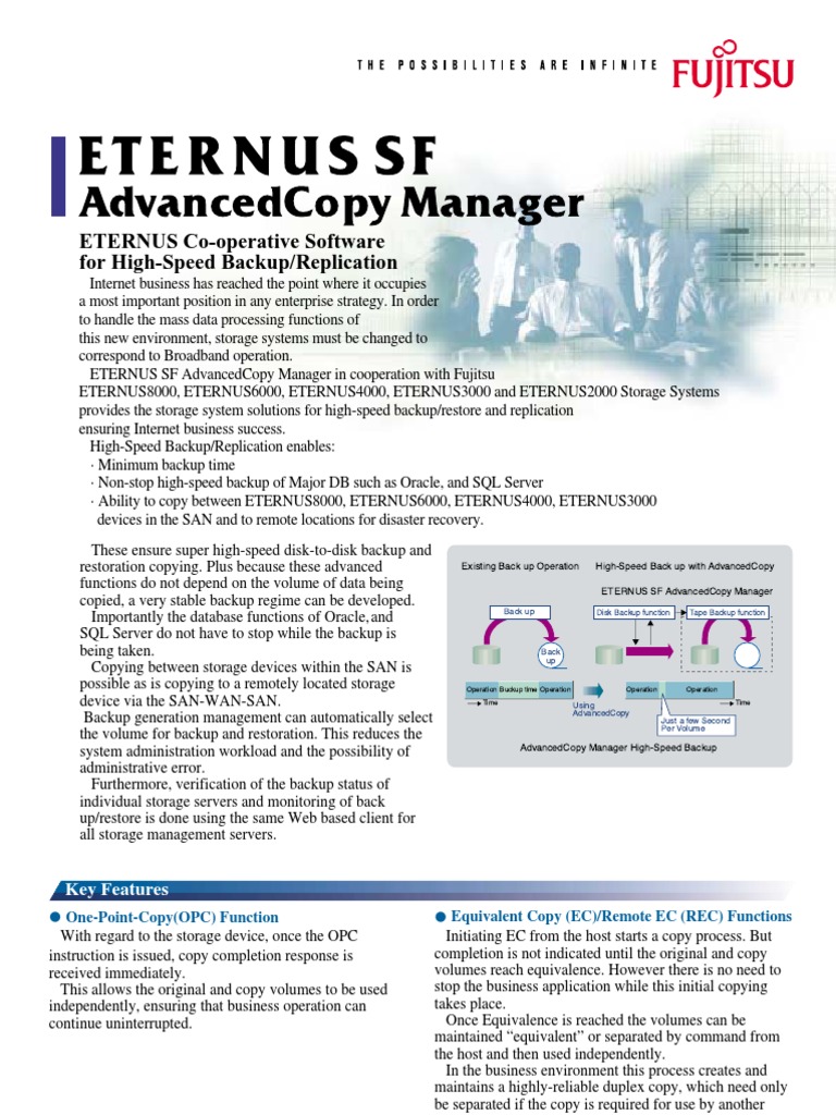 ETERNUS SF Advanced Copy Manager | PDF | Backup | Computer Data Storage