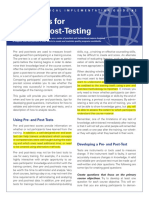 Guidelines For Pre and Post Test Design | PDF | Question | Multiple Choice