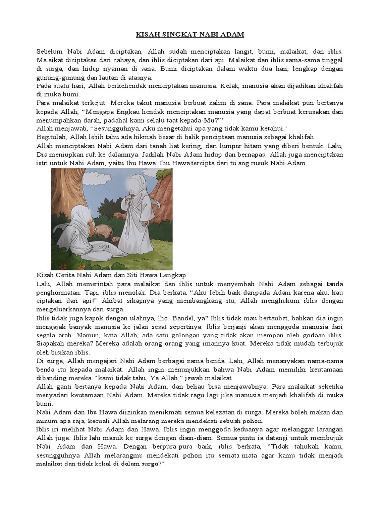 Kisah Singkat Nabi Adam | PDF