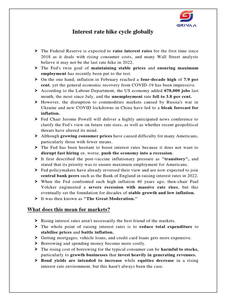 Interest Rate Hike Cycle Globally3 | PDF | Interest Rates | Inflation