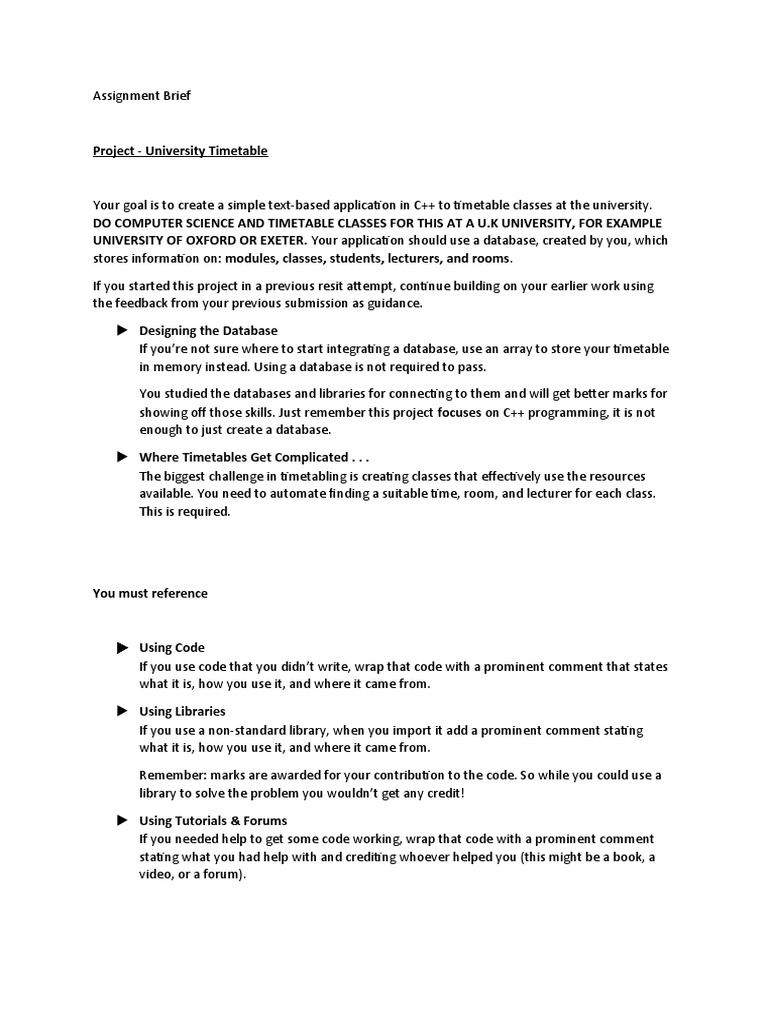 Project - University Timetable | PDF | Databases | Computing