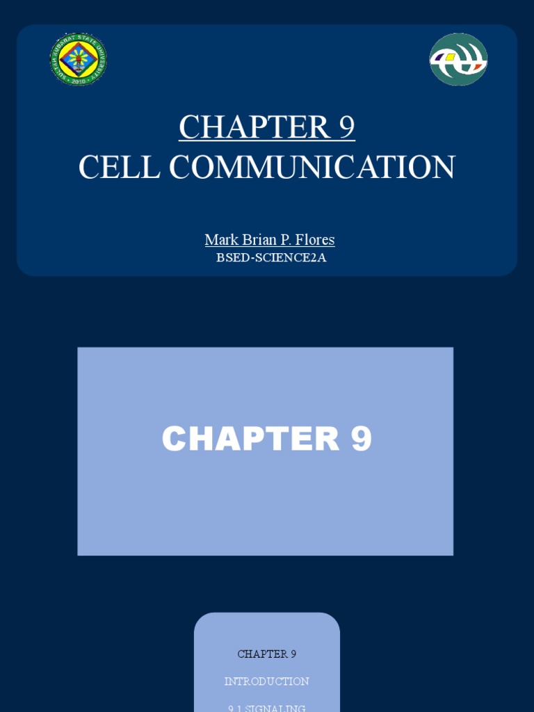 Chapter 9 Cell Communication Part 1 | PDF | Cell Signaling | Signal ...