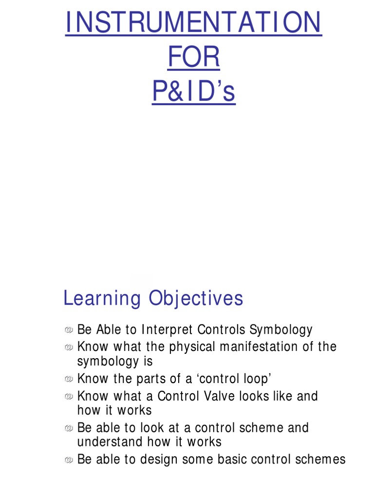 P&ID Instrumentation Guide | PDF | Fluid Dynamics | Instrumentation
