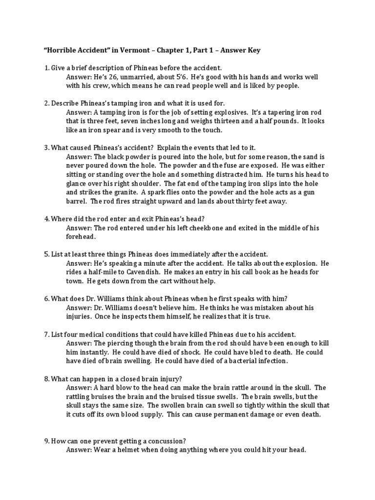 Phineas Gage Complete Study Guide | PDF | Cerebellum | Human Brain